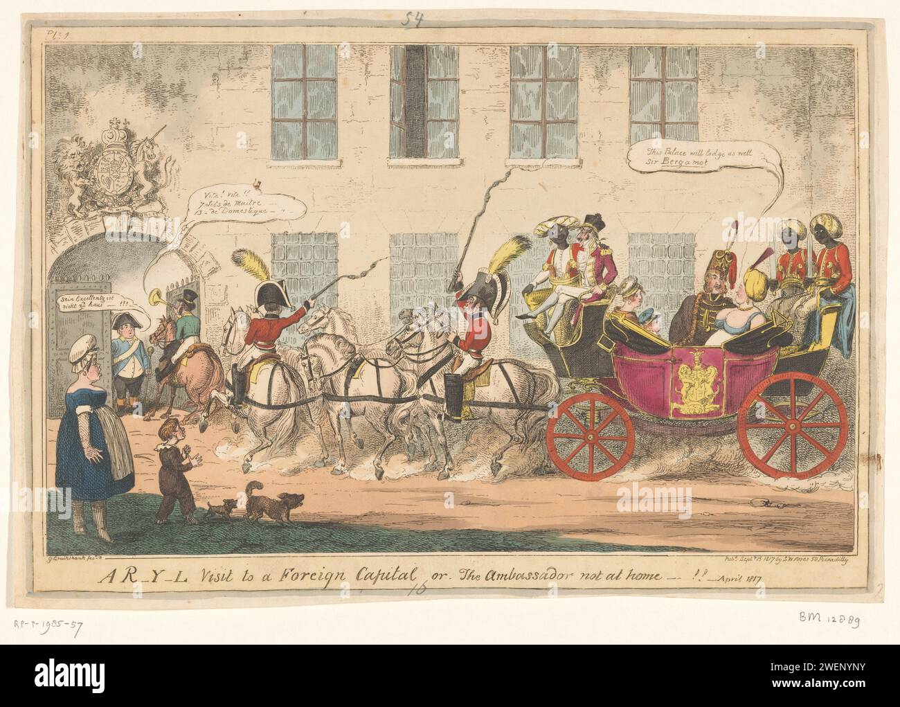 Cartoon on Princess Caroline, 1817, 1817 print Cartoon on Princess ...