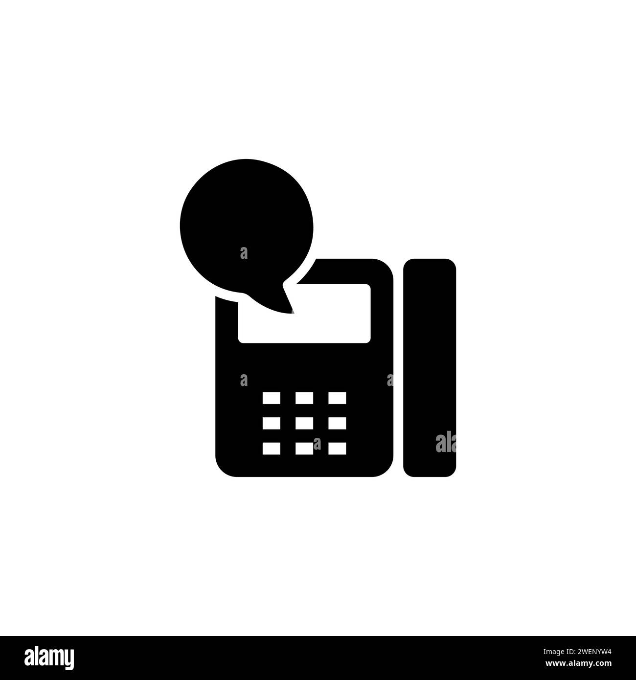Fax Machine, Answering flat vector icon. Simple solid symbol isolated on white background Stock ...