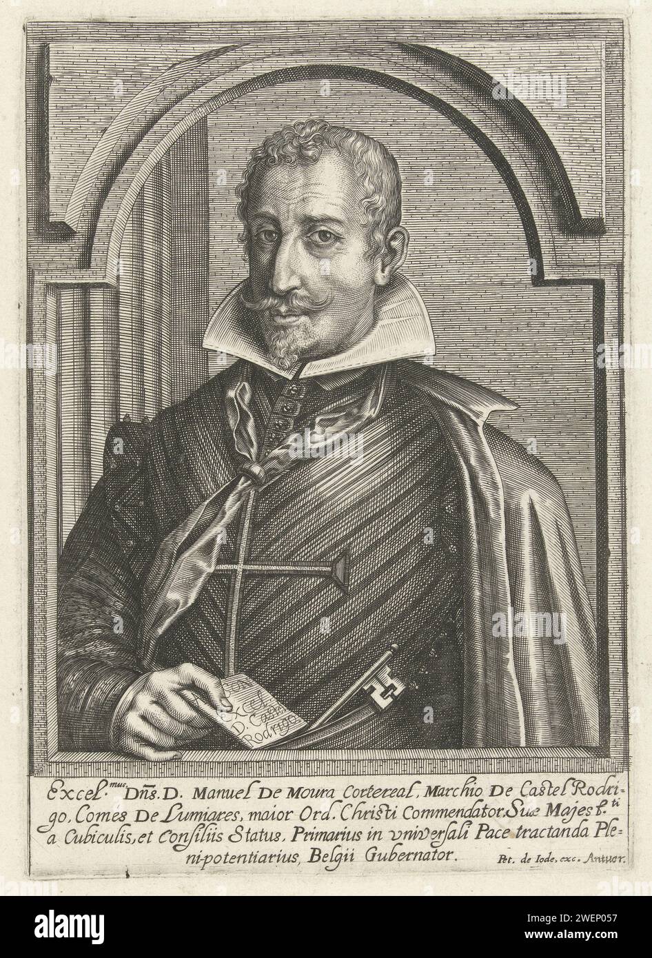 Portret Van Don Manuel de Castel Rodrigo, Antony Van der Does, After ...