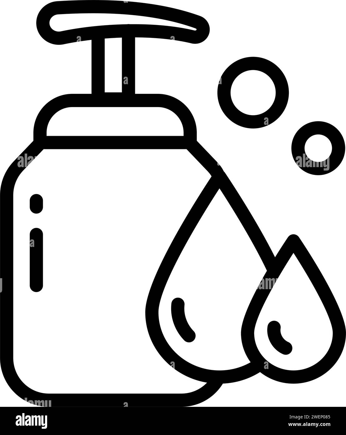 Body lotion line icon. Cosmetic bottle vector illustration isolated on ...