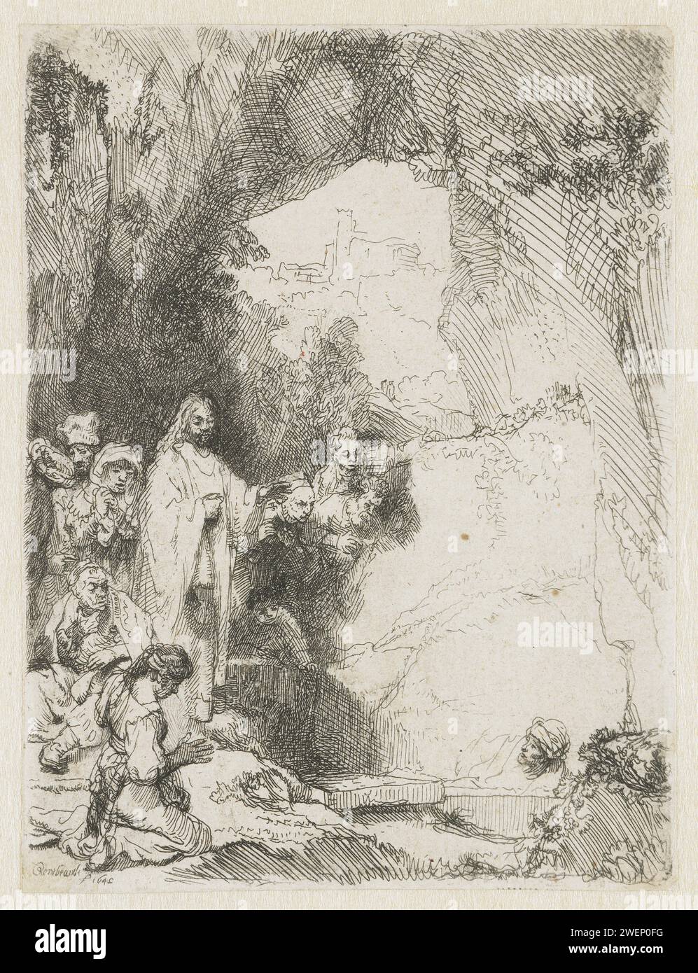 The Raising of Lazarus: Small Plate, Rembrandt van Rijn, 1642 print ...