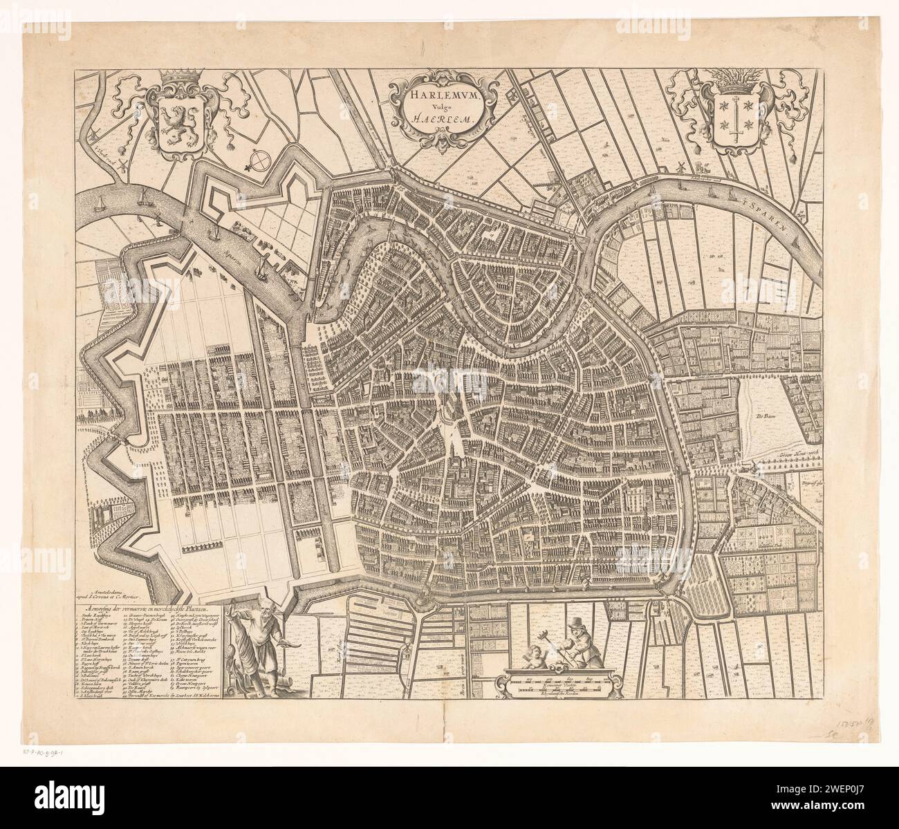 Map of Haarlem, Anonymous, 1721 - 1774 print Map in a nutshell ...