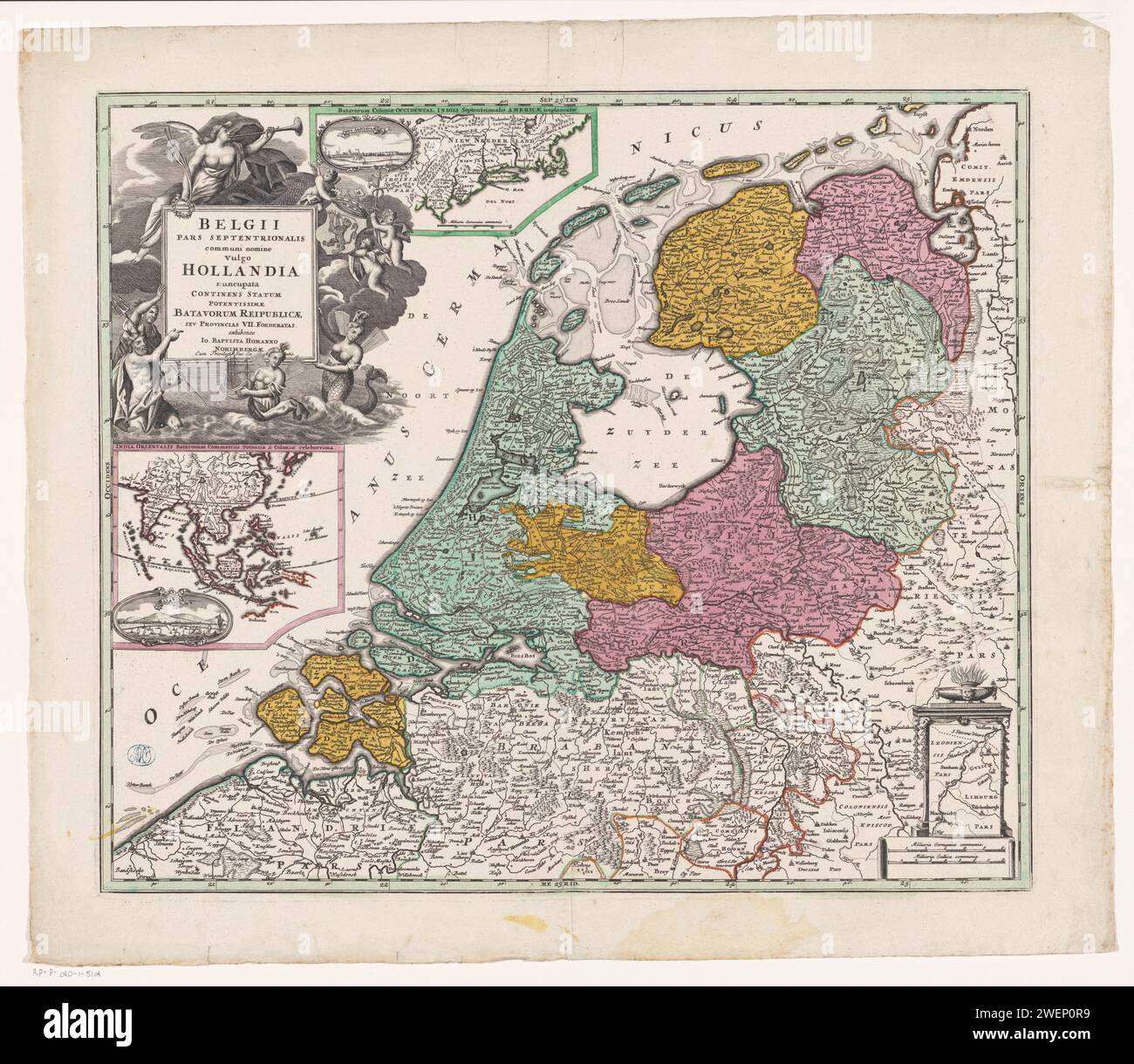 Map of the Republic of the Seven United Netherlands, After 1729 print ...