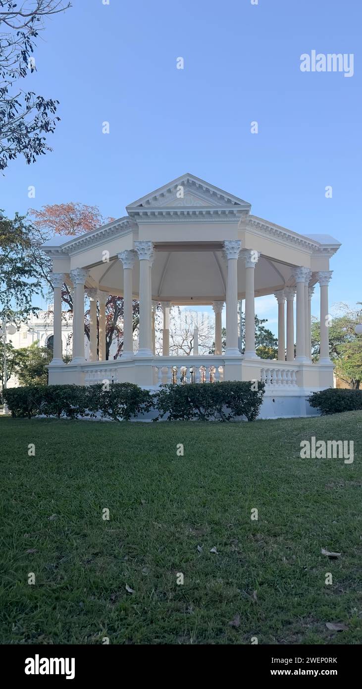 Colonial gazebo building in Leoncio Vidal park in Santa Clara, Cuba ...