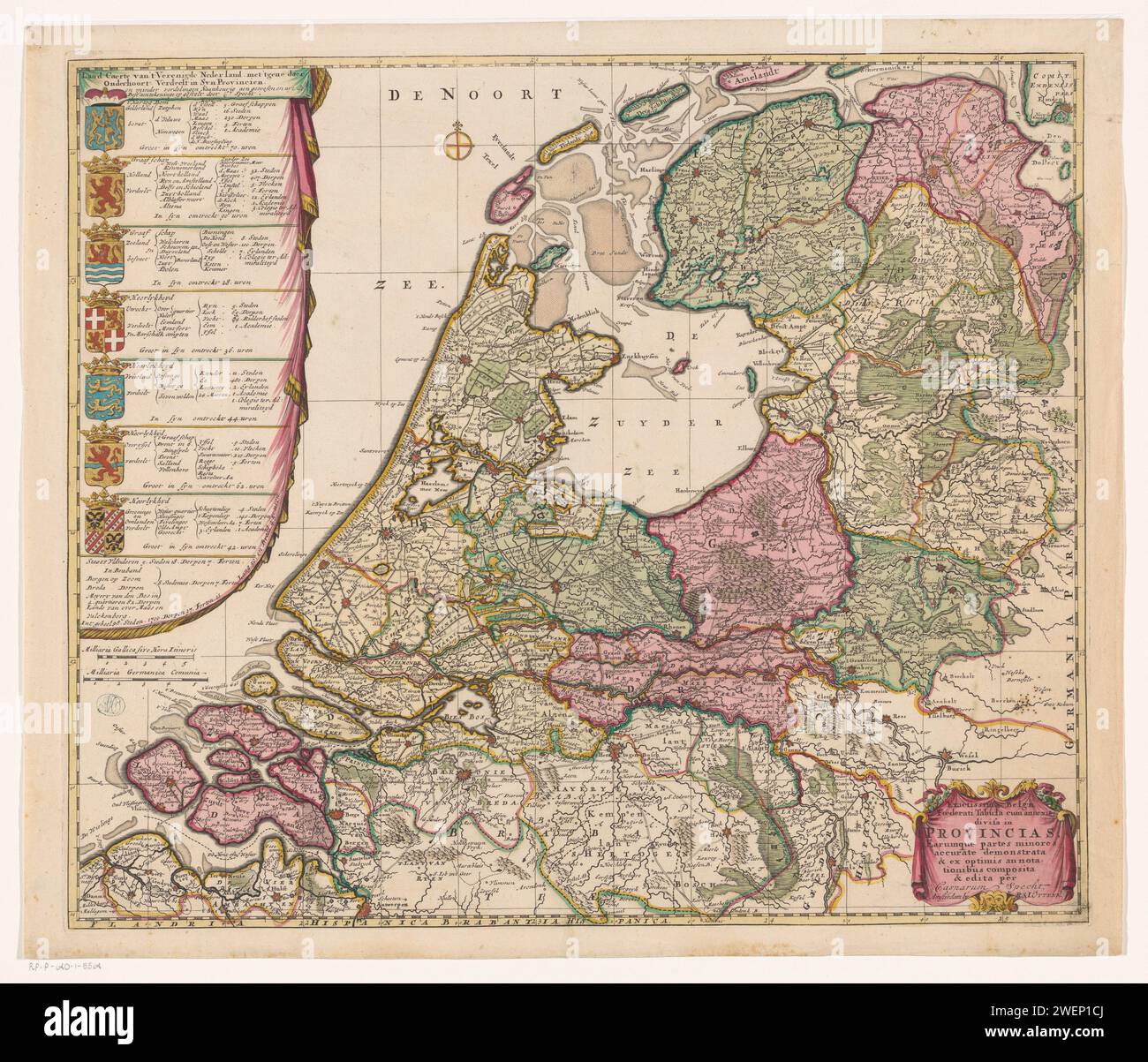 Map of the Republic of the Seven United Netherlands, 1726 - 1750 print ...
