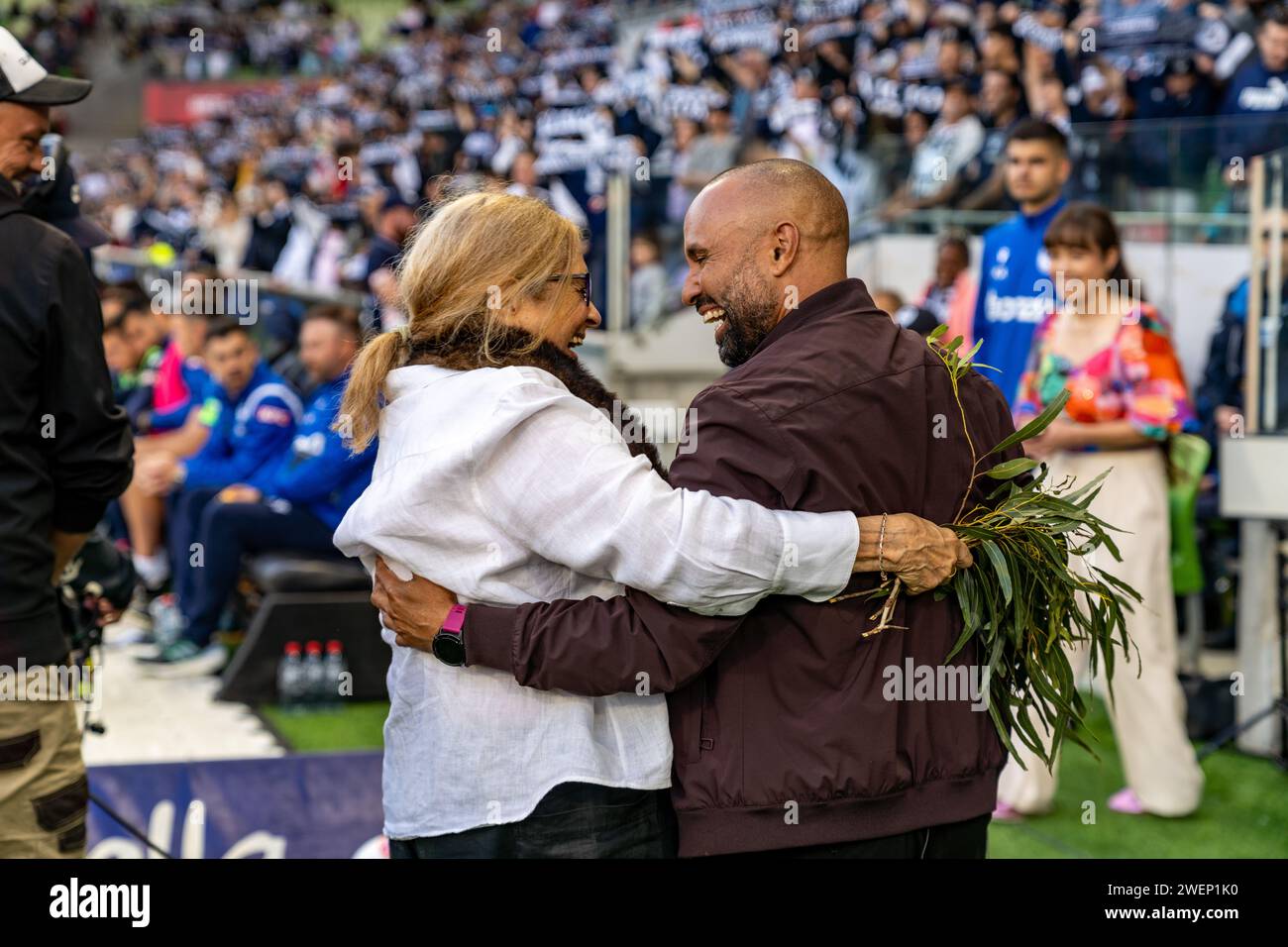 Melbourne, Australia. 26 January, 2024. Left to Right: Aunty Joy and ...