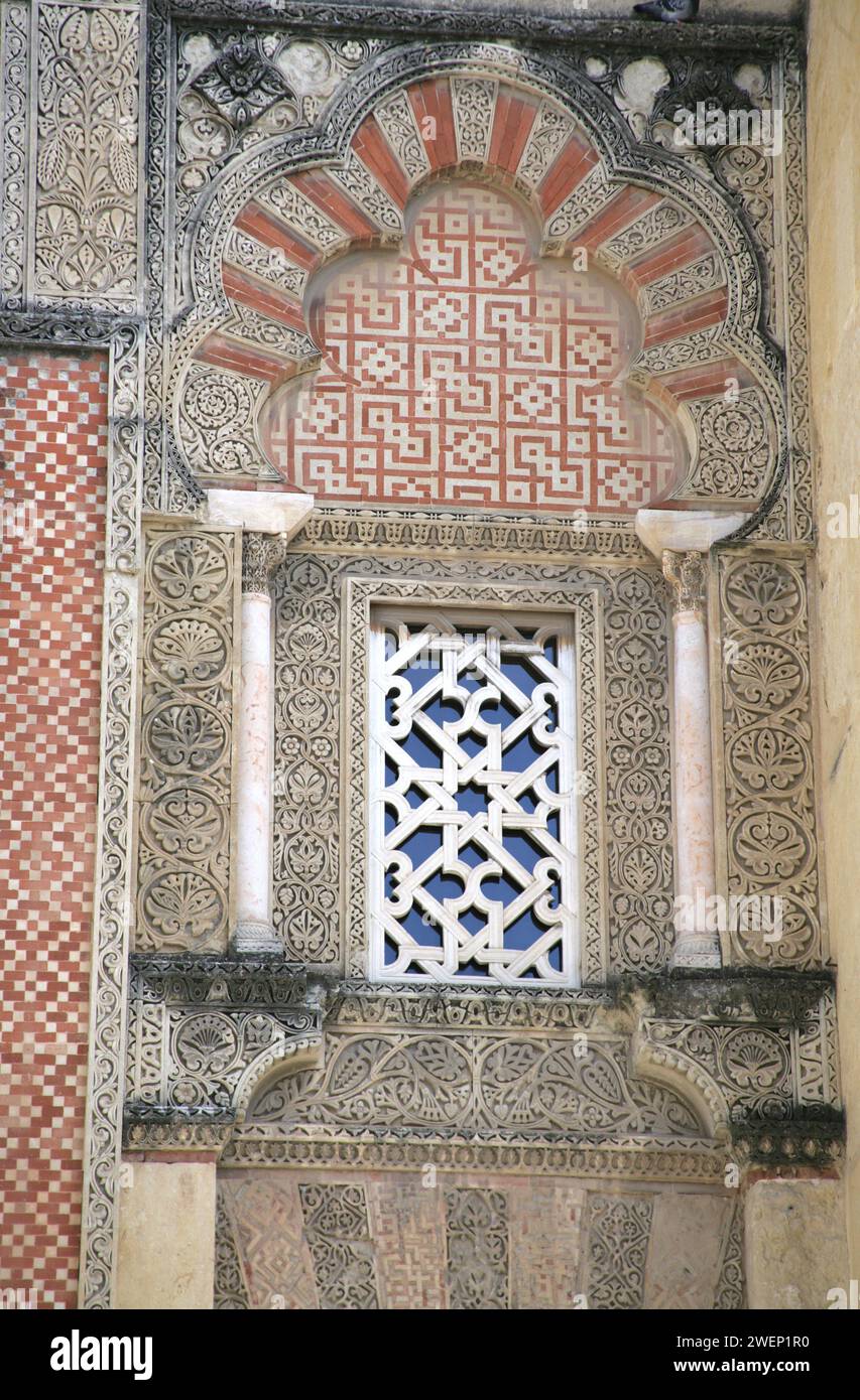 Cordoba, Andalusia, Spain. Arches on the outside of the Mosque. La ...