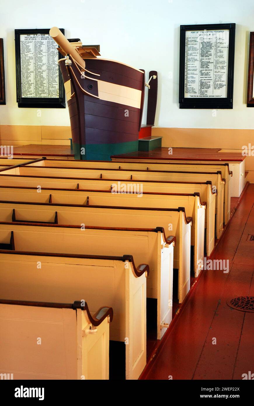 The historic Seamen’s Bethel, an old whalers chapel in New Bedford ...