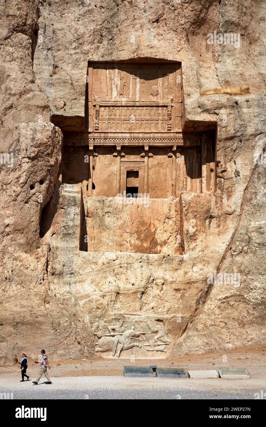 Rock-cut tomb of Artaxerxes I, Achaemenid king (465–425 BC) of Persian ...