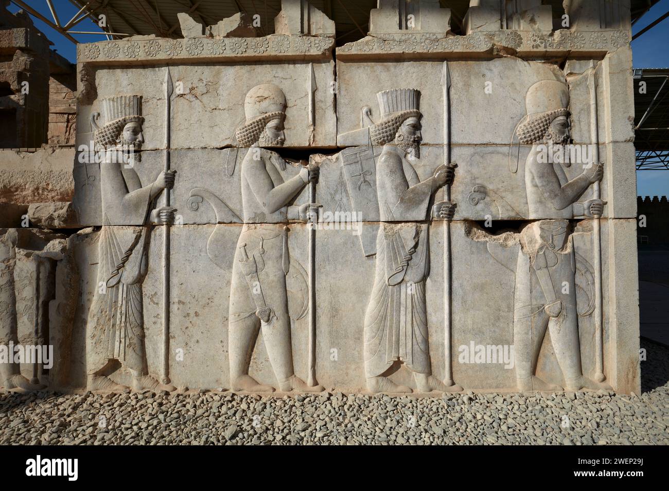 Relief of Persian and Median soldiers (the Medes are the ones with ...