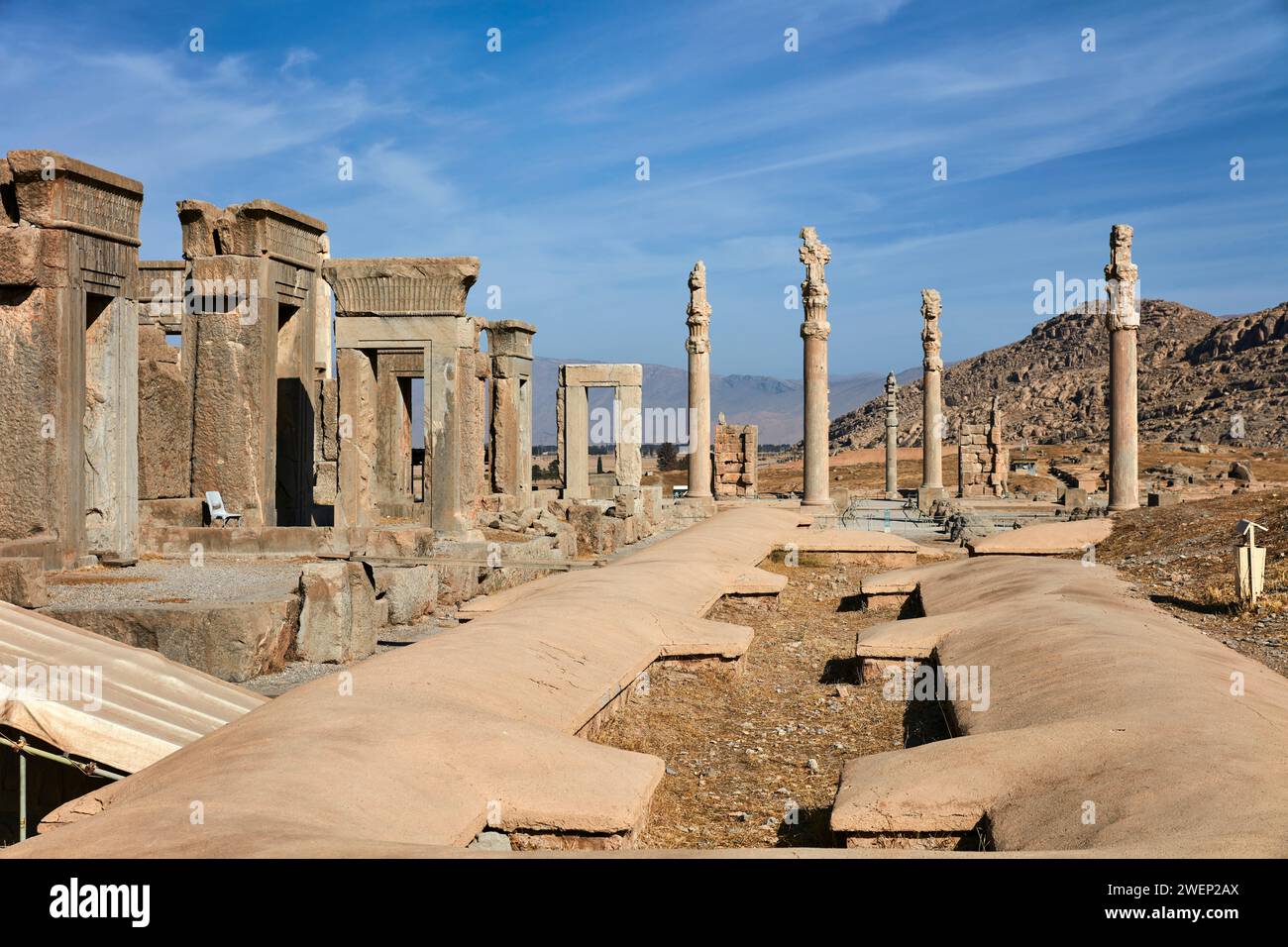 Ruins of Persepolis, ceremonial capital of the Achaemenid Empire (550 ...
