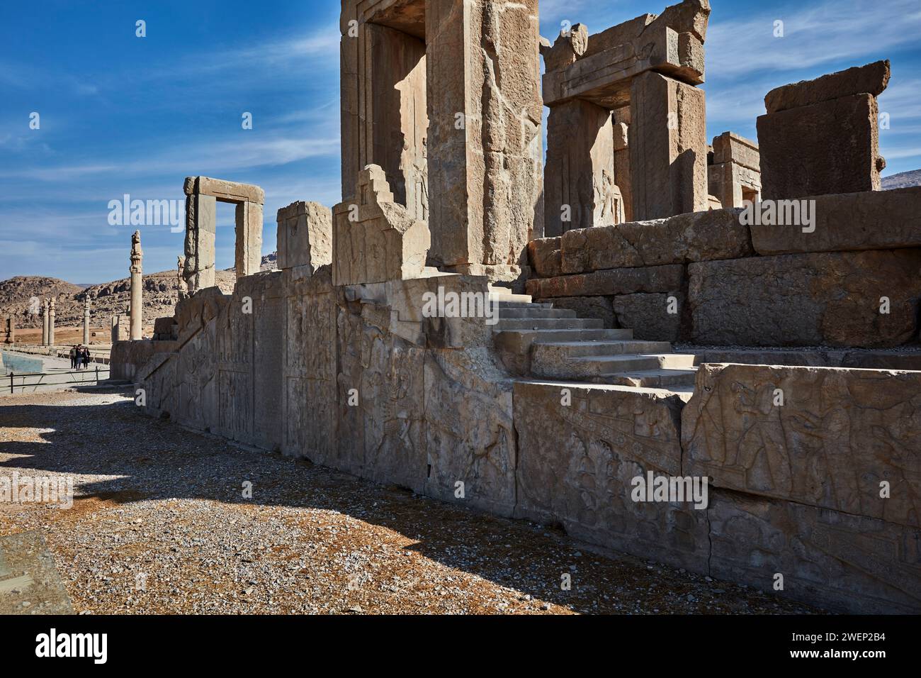 Ruins of the Tachara (aka the Palace of Darius the Great) in Persepolis ...