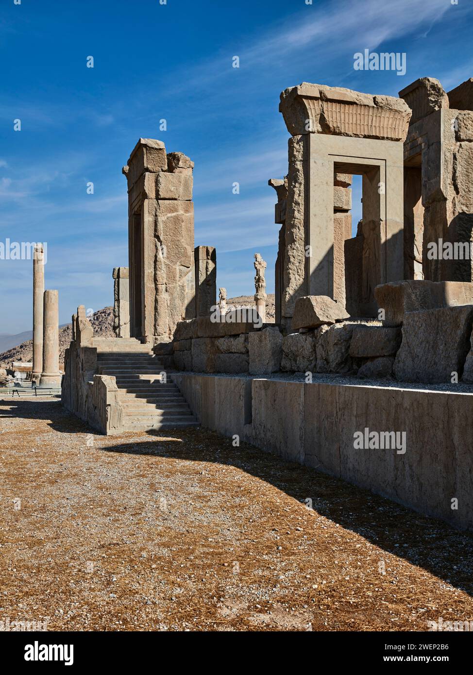 Ruins of the Tachara (aka the Palace of Darius the Great) in Persepolis ...