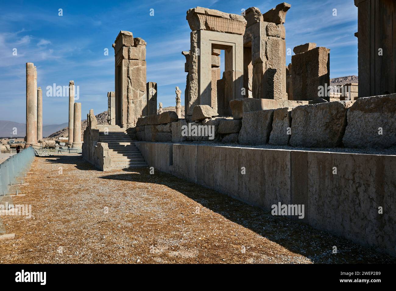 Ruins of the Tachara (aka the Palace of Darius the Great) in Persepolis ...