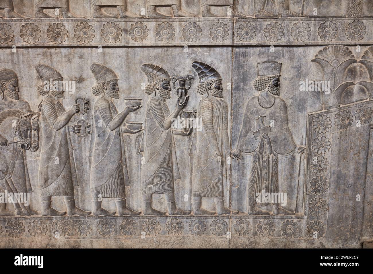 The relief adorning the stairway of the Apadana Palace depicts Lydians ...
