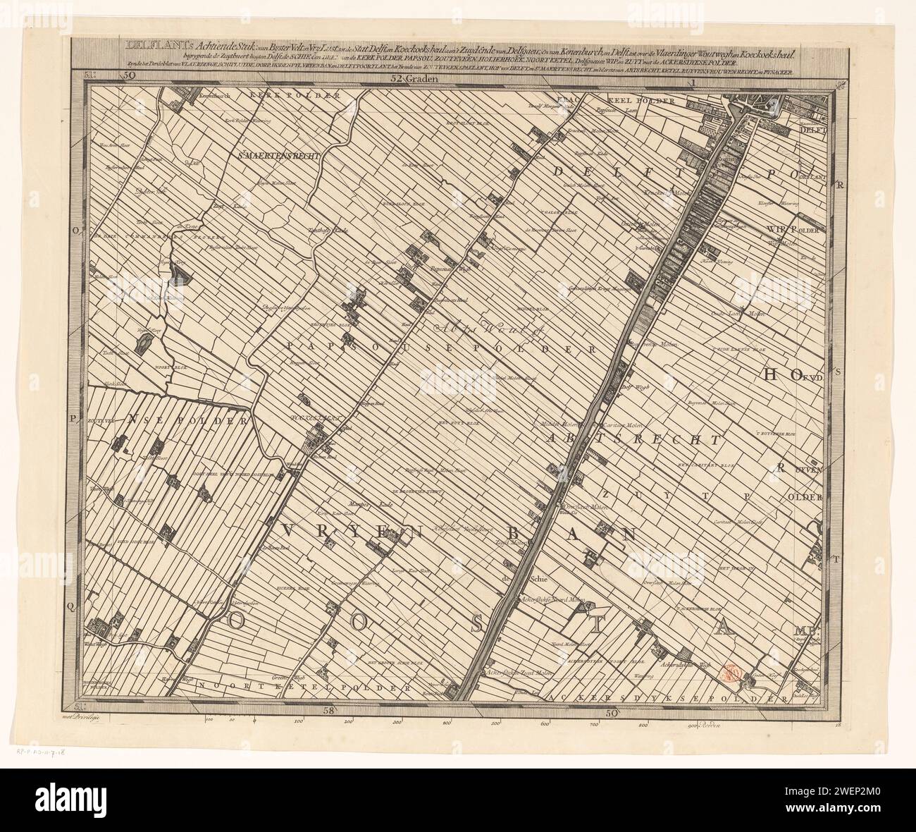 Map of the Delfland Water Board (eighteenth part), Luggert van Anse ...