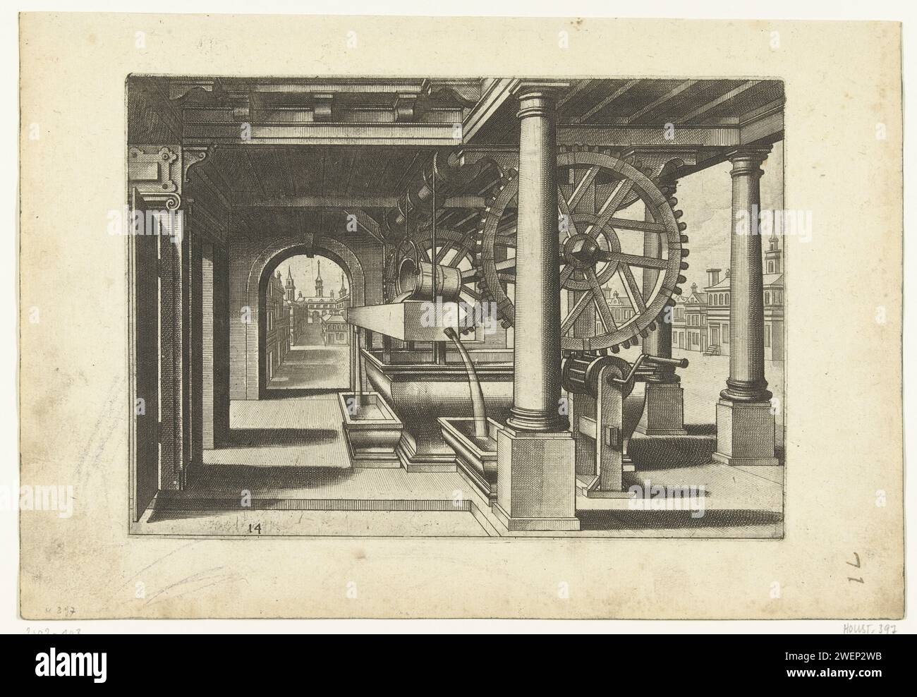 Water well under Kolonnade, Johannes or Lucas van Doetechum, after Hans ...