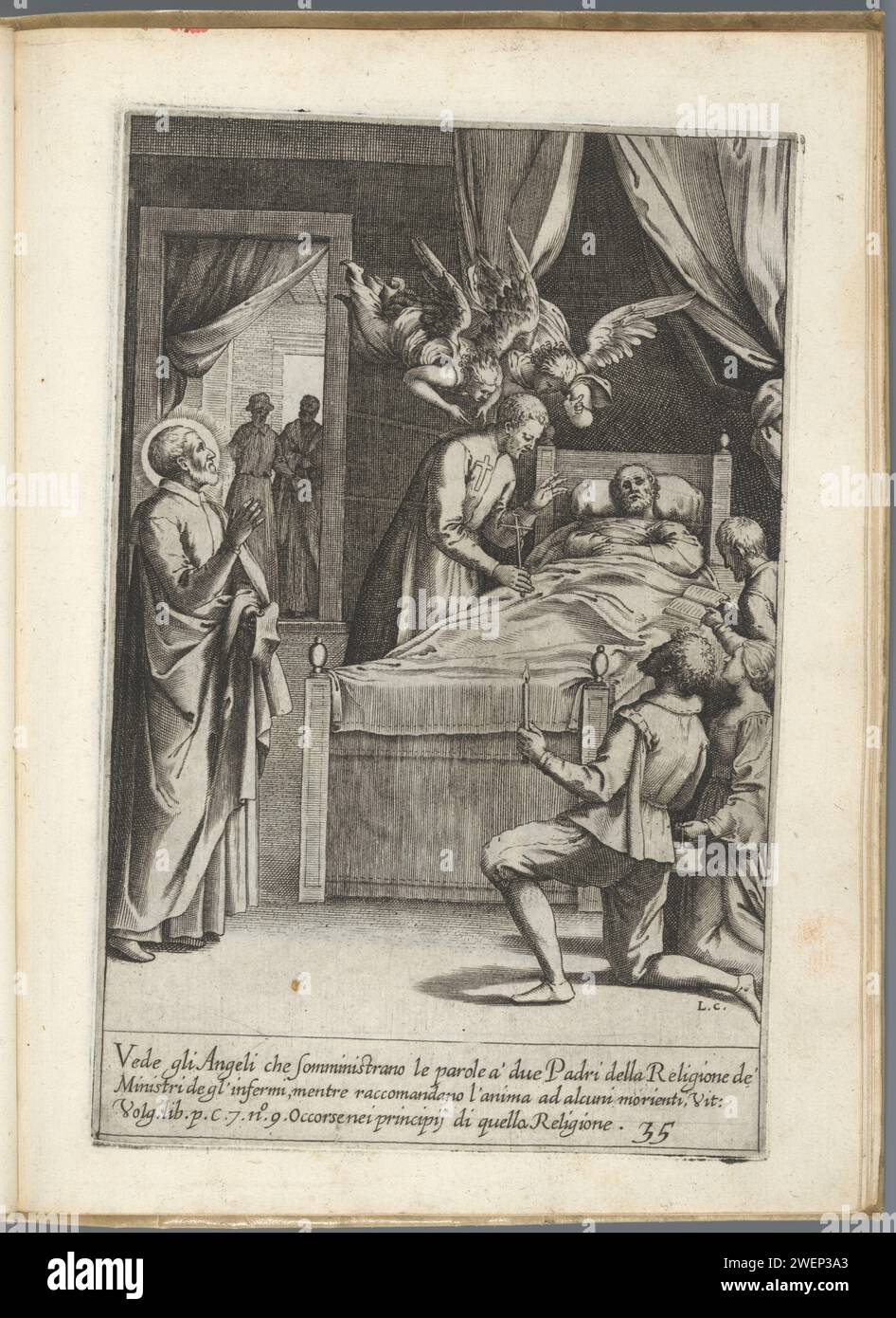 Filippo Neri sees two angels, 1630 - 1641 print Filippo Neri sees two ...