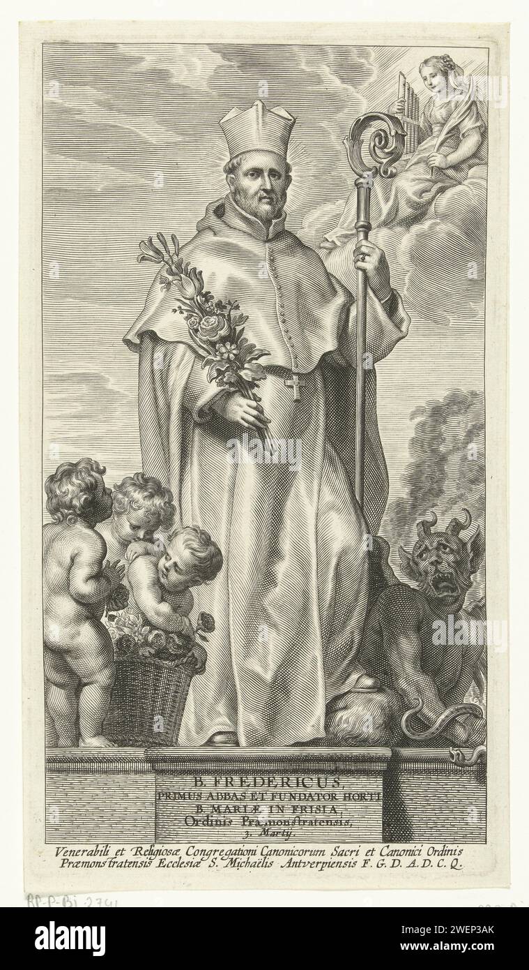 Holy Fredericus, Mattheus Borrekens, 1644 print Saint Fredericus van ...