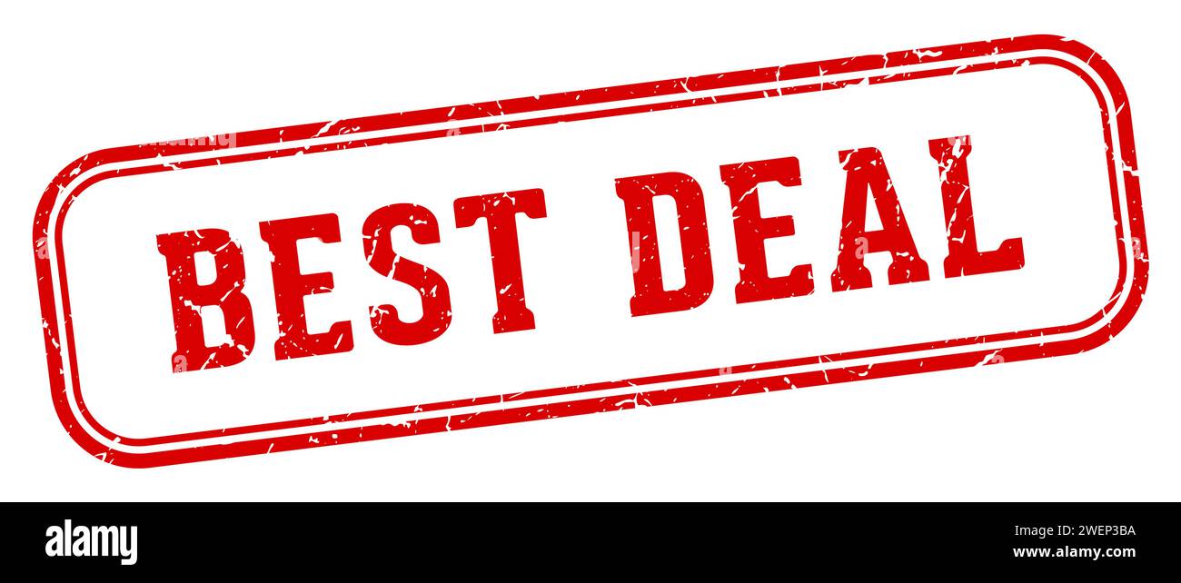 best deal stamp. best deal rectangular stamp isolated on white ...