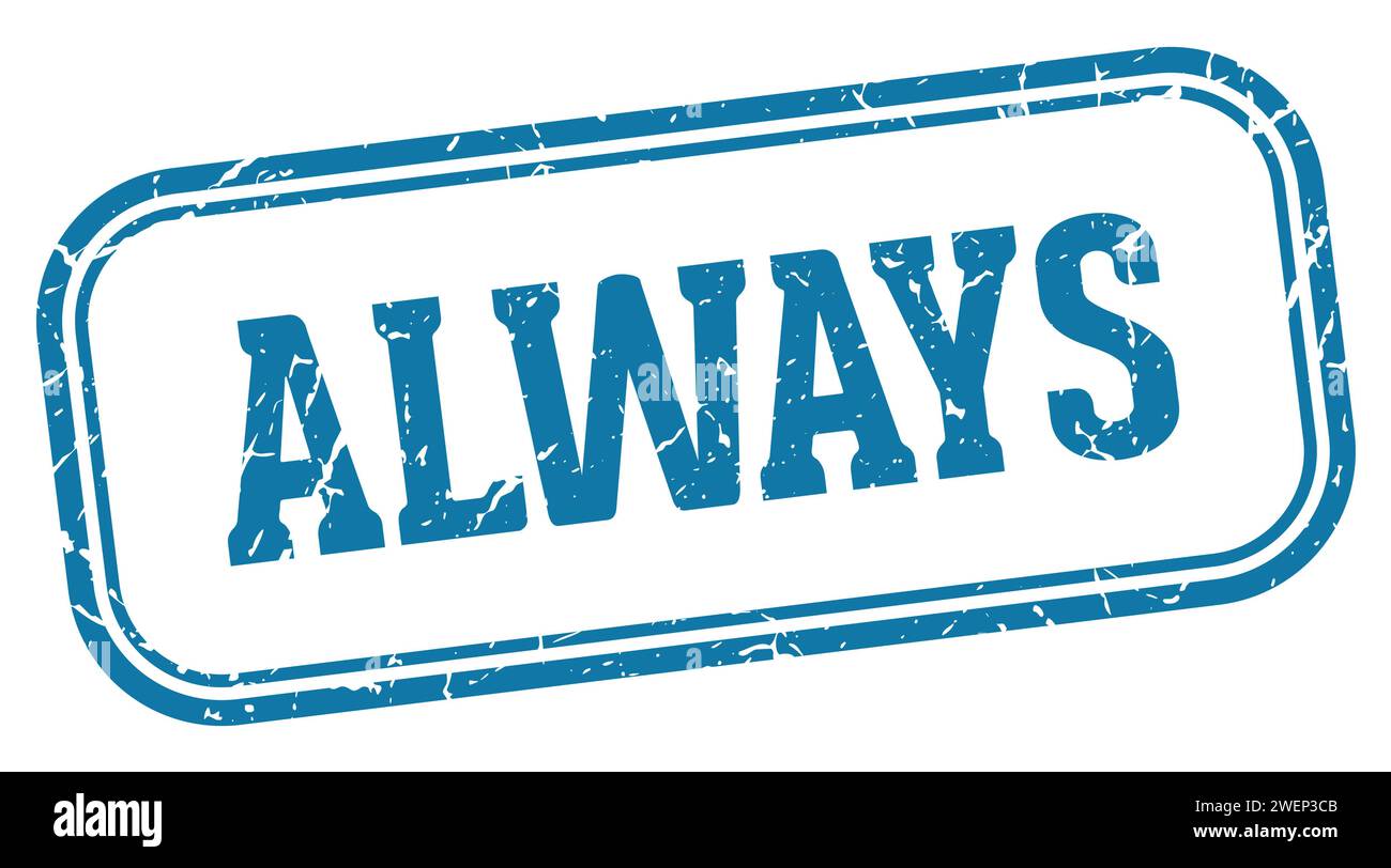 always stamp. always rectangular stamp isolated on white background ...