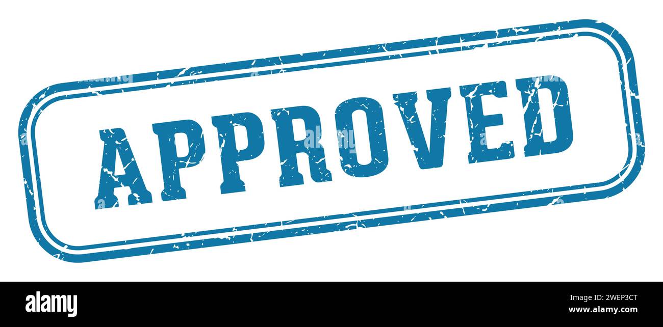 approved stamp. approved rectangular stamp isolated on white background ...