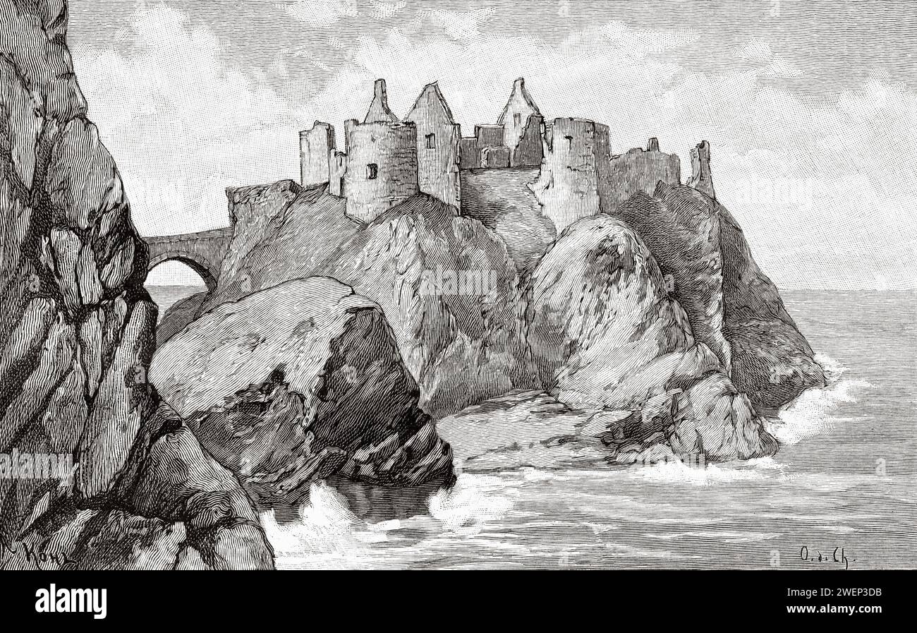 Dunluce Castle ruins, County Antrim. Republic of Ireland. Three Months ...