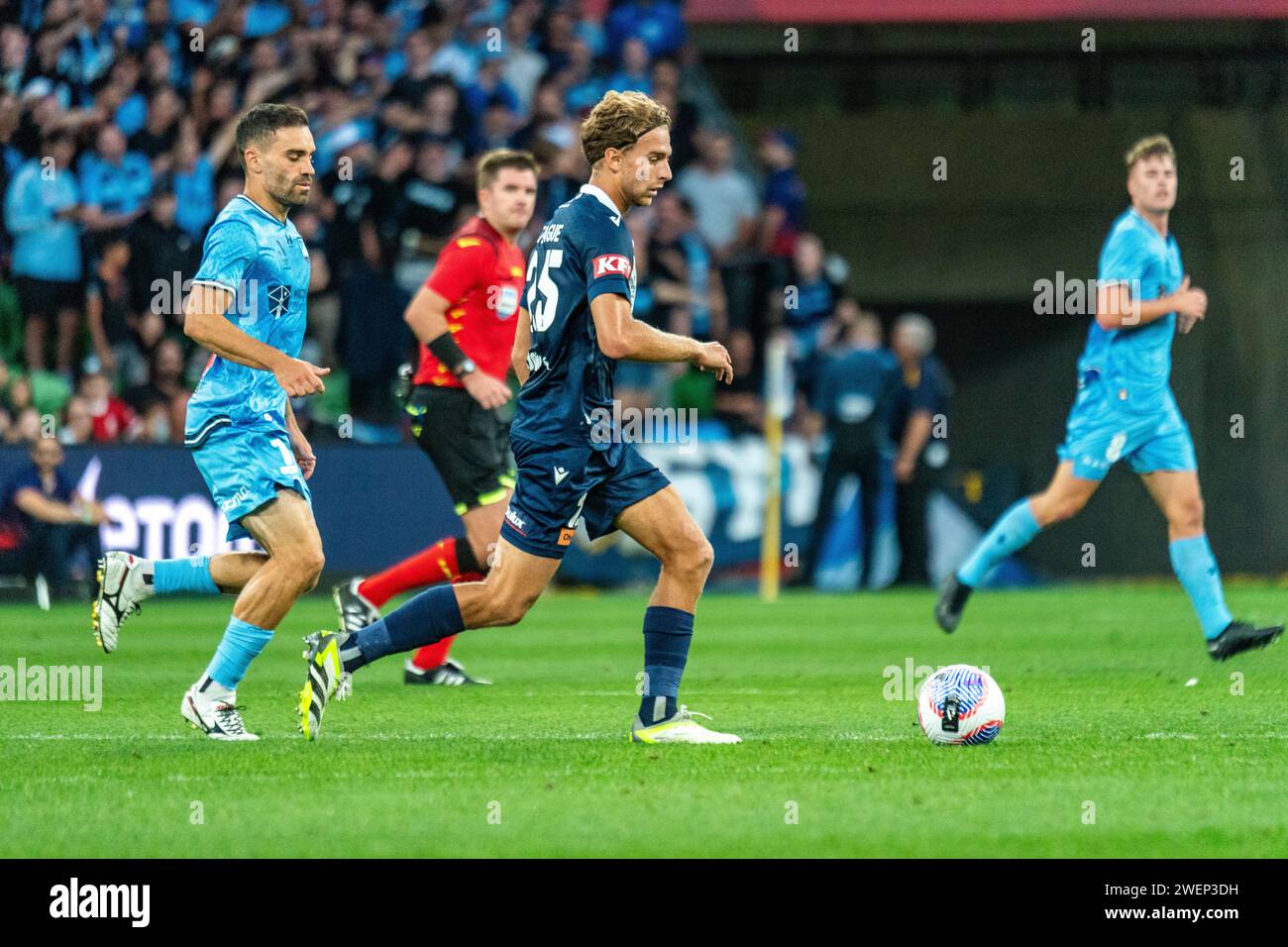 Melbourne, Australia. 26 January, 2024. Melbourne Victory FC Midfielder ...