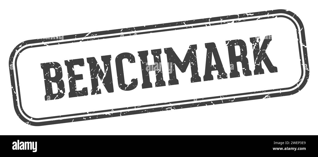 benchmark stamp. benchmark rectangular stamp isolated on white ...