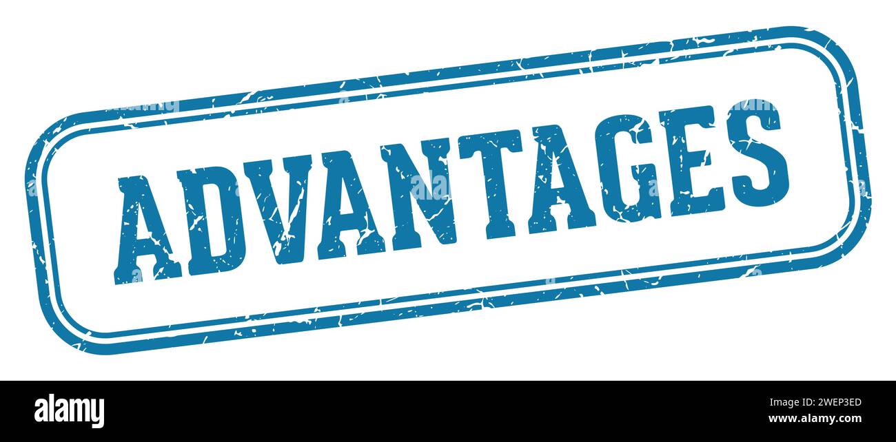 advantages stamp. advantages rectangular stamp isolated on white ...