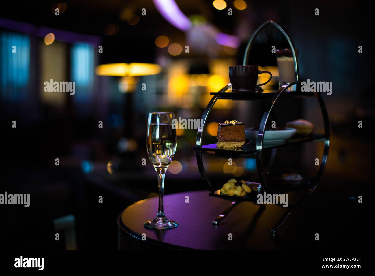 English breakfast tea with stand Stock Photo - Alamy