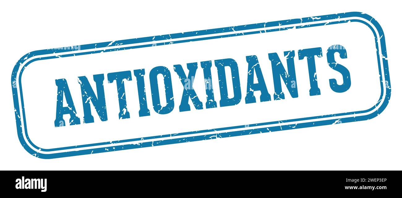 antioxidants stamp. antioxidants rectangular stamp isolated on white ...