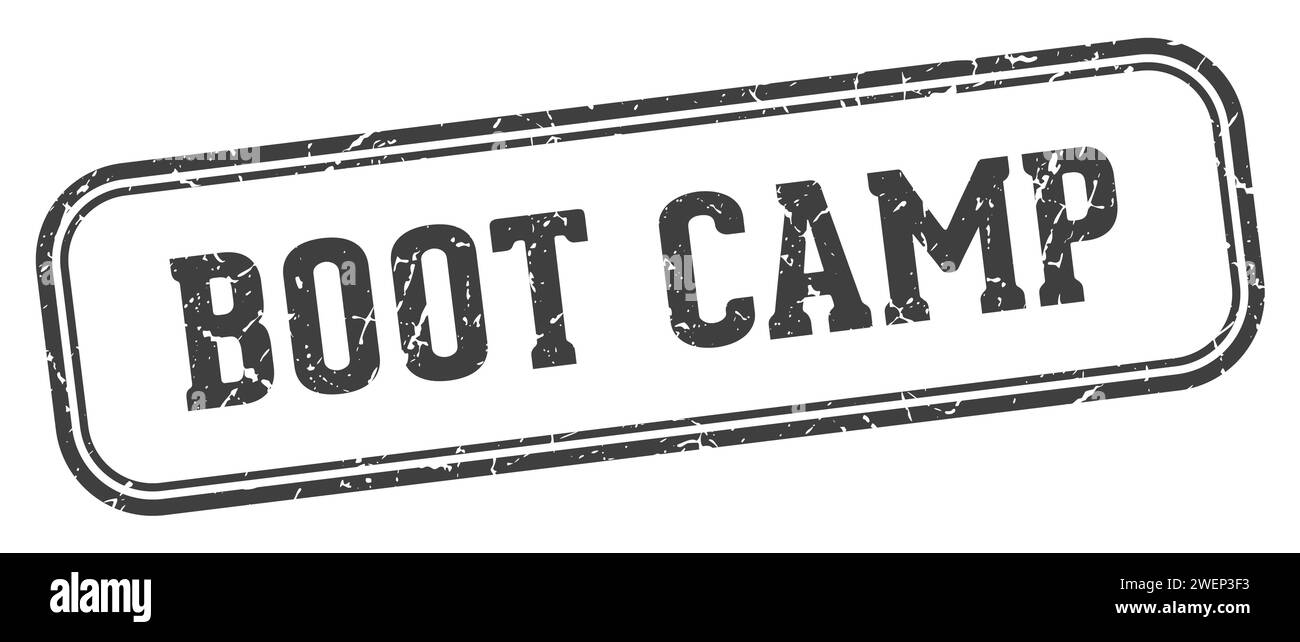 boot camp stamp. boot camp rectangular stamp isolated on white ...