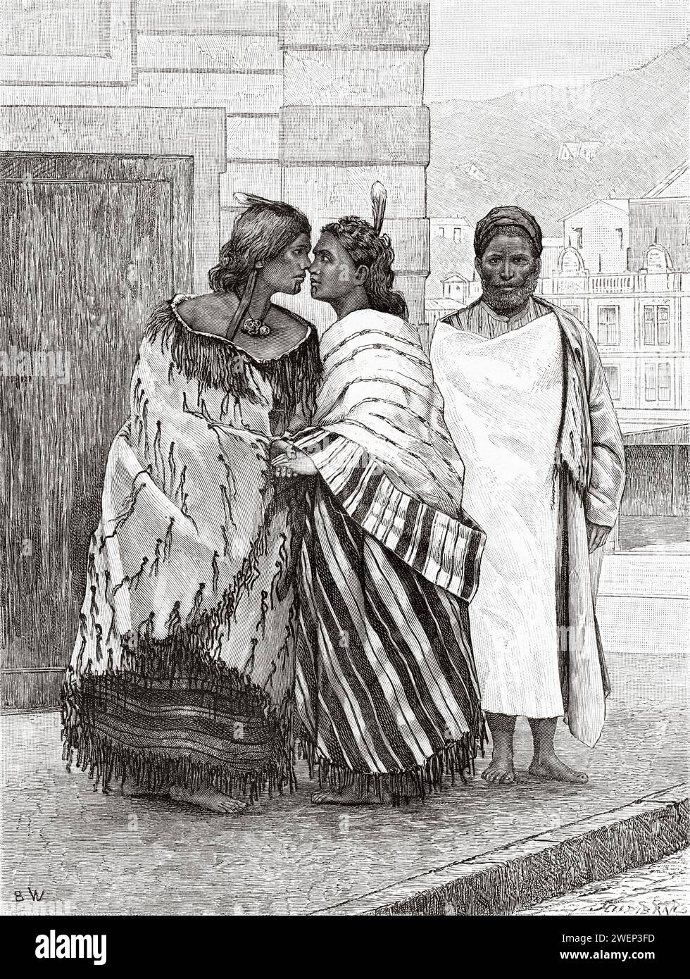 Maori people in a street of Wellington, New Zealand. Trip to New ...