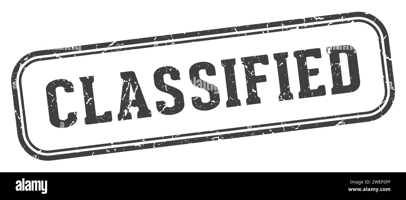 classified stamp. classified rectangular stamp isolated on white ... classified stamp. classified rectangular stamp isolated on white ...