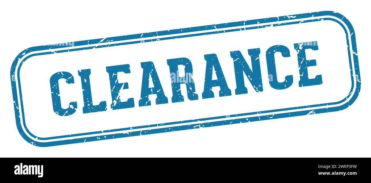 clearance stamp. clearance rectangular stamp isolated on white ...