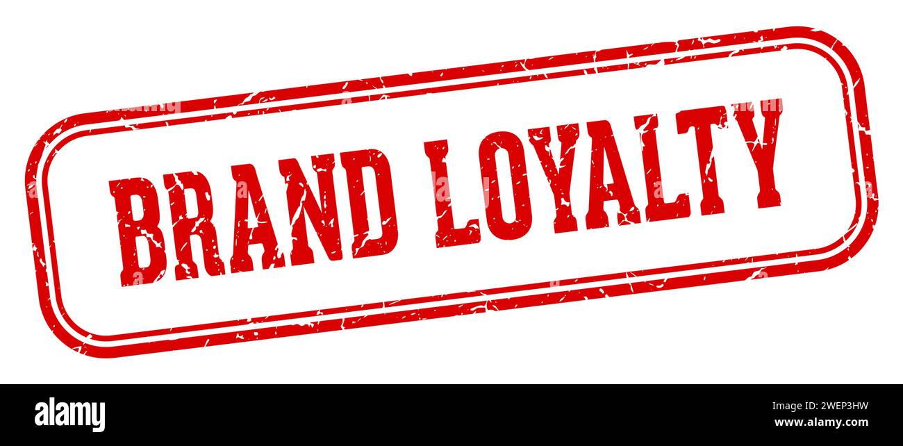 brand loyalty stamp. brand loyalty rectangular stamp isolated on white ...