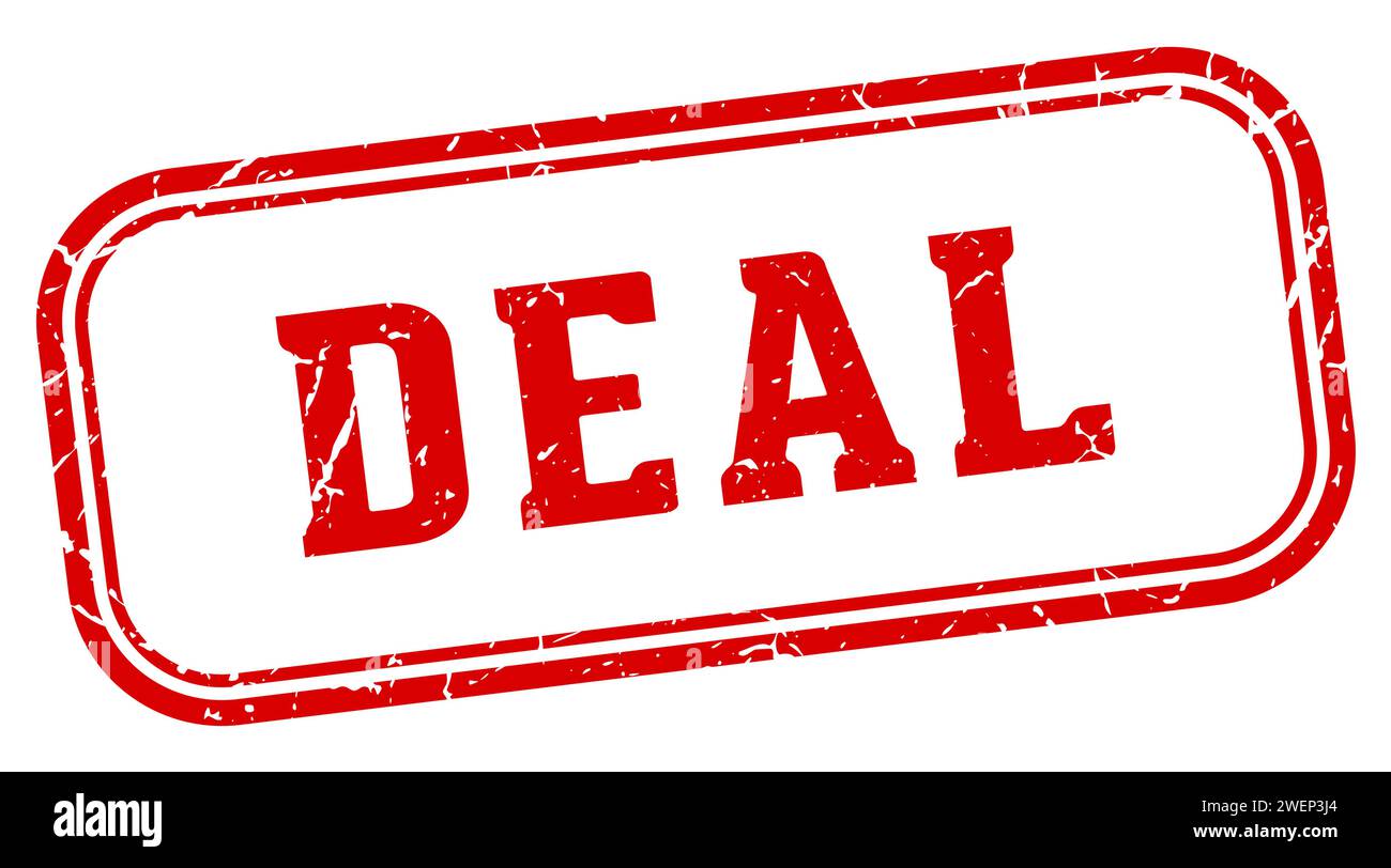deal stamp. deal rectangular stamp isolated on white background Stock ...