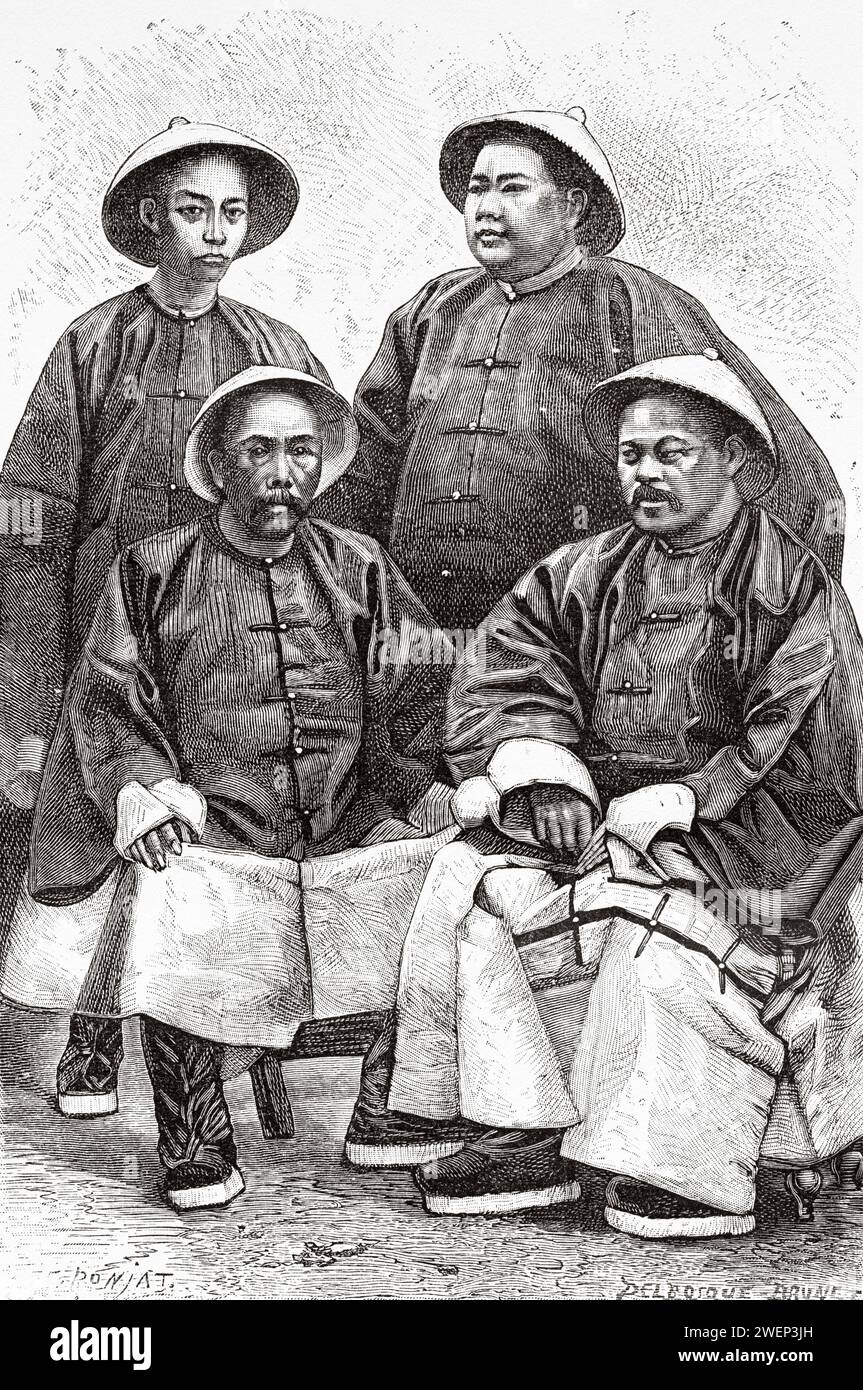 The four chinese commissioners, Vietnam, Indochina, Asia. Thirty months ...