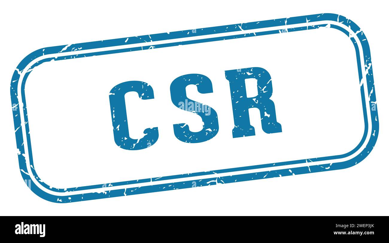 csr stamp. csr rectangular stamp isolated on white background Stock ...
