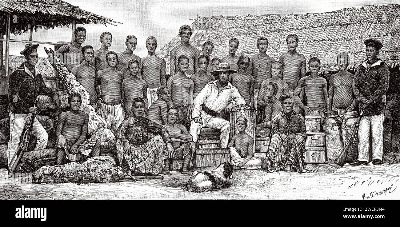 People used by the explorer Crampel in his mission to explore the ...