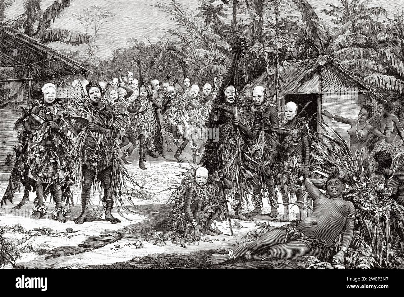 Adouma people, indigenous African tribe of French Congo, Central Africa ...