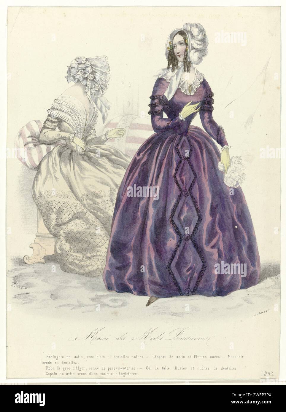 Musée des Modes Parisiennes, 1843: Satin frock coat (...), 1843 Two ...