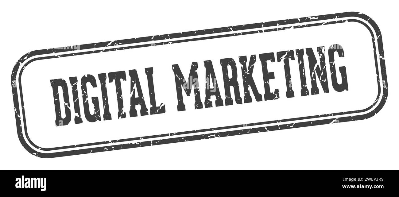digital marketing stamp. digital marketing rectangular stamp isolated ...
