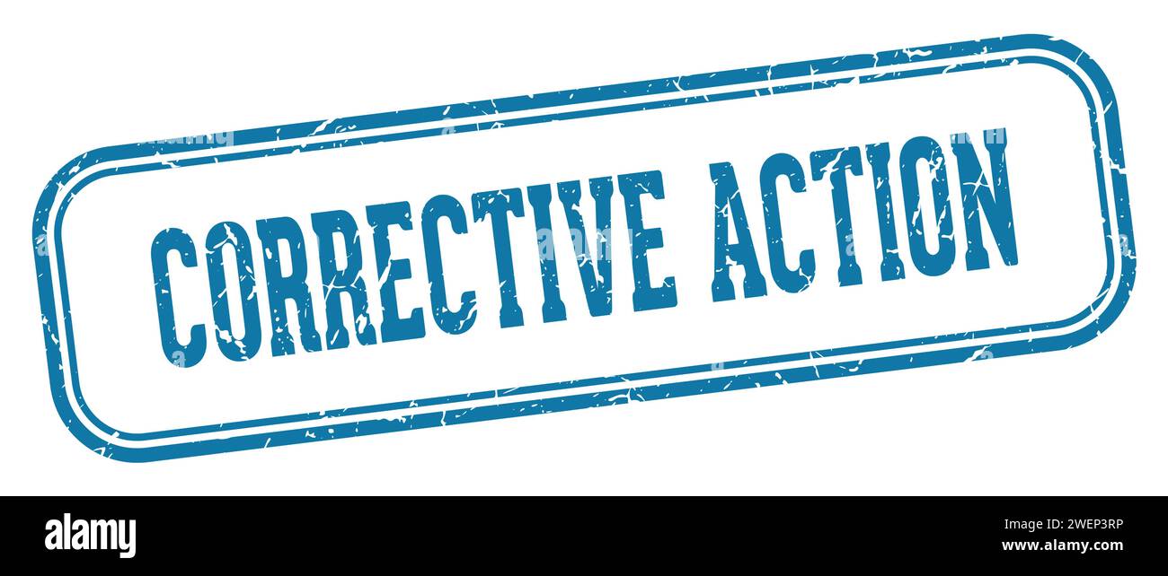 corrective action stamp. corrective action rectangular stamp isolated ...
