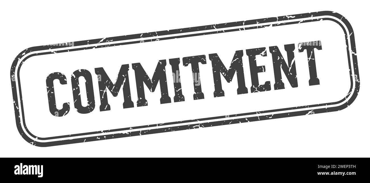 commitment stamp. commitment rectangular stamp isolated on white ...