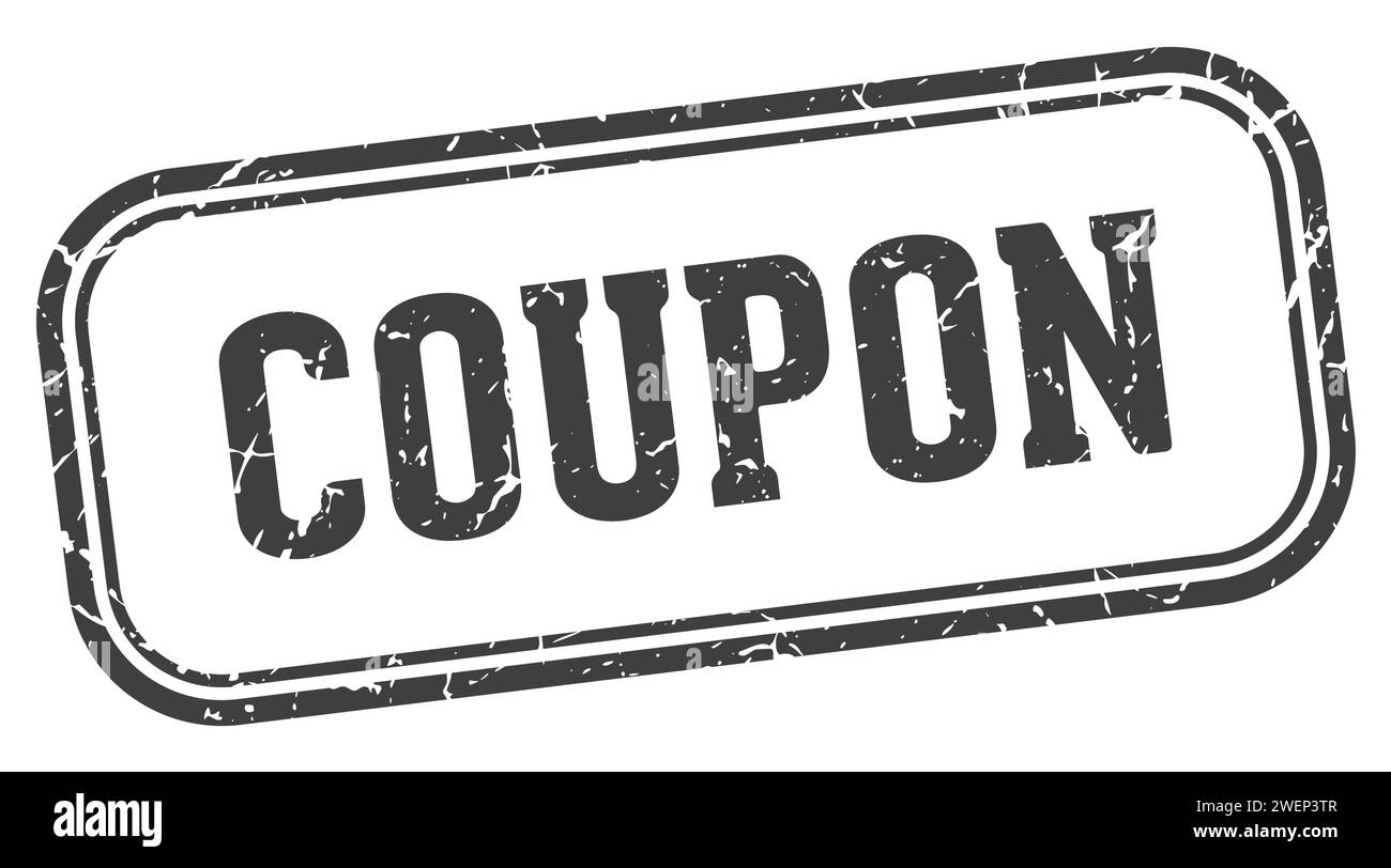 coupon stamp. coupon rectangular stamp isolated on white background ...