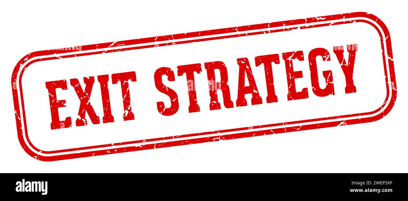 exit strategy stamp. exit strategy rectangular stamp isolated on white ...