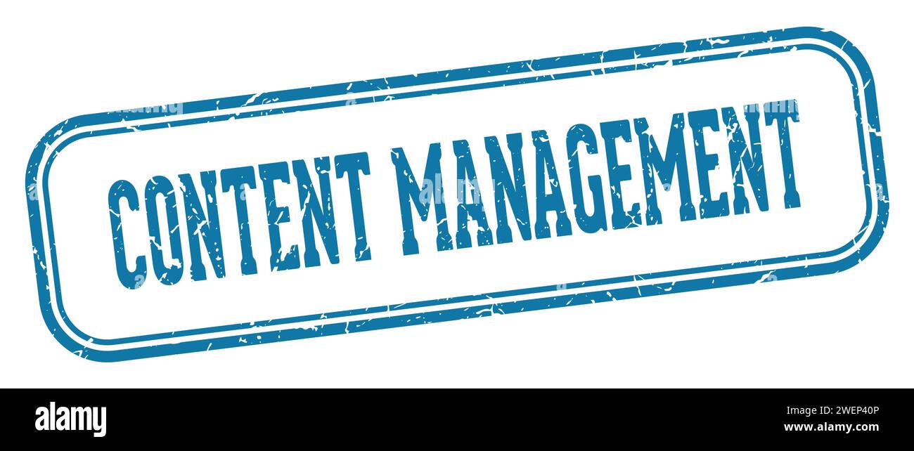 content management stamp. content management rectangular stamp isolated ...