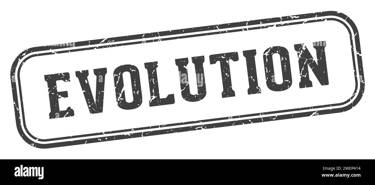 evolution stamp. evolution rectangular stamp isolated on white ...